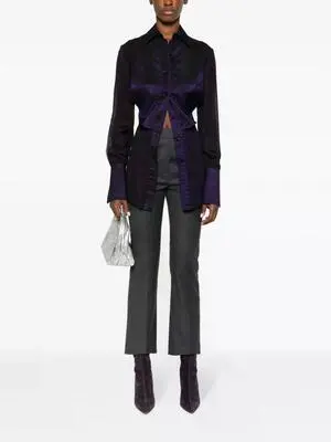 John Galliano 1990s Straight-leg Wool Trousers - Grey