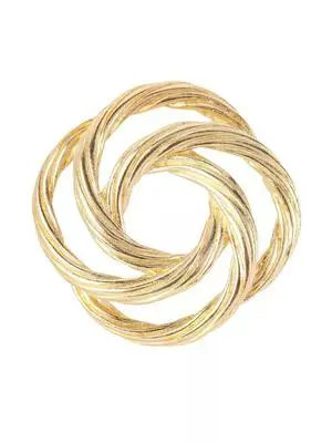SUSAN CAPLAN 1980s Monet Textured Brooch - Gold