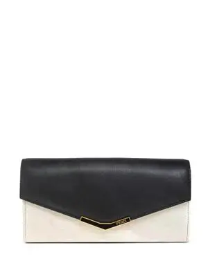 Fendi Envelope Leather Wallet - White