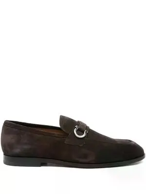 FERRAGAMO Florio Suede Loafers - Brown