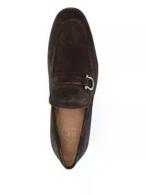 FERRAGAMO Florio Suede Loafers - Brown