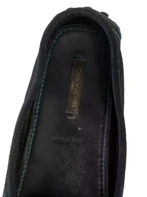 LOUIS VUITTON Logo Suede Loafers