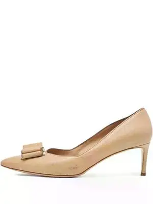 Ferragamo Gold Tone Shoes For Women