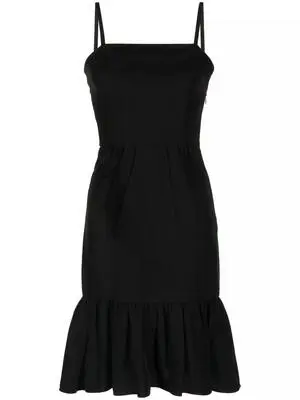Prada Ruffle-hem Crepe Dress