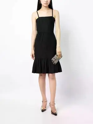 Prada Ruffle-hem Crepe Dress