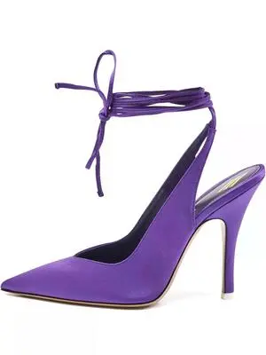 Attico Venus 115mm Ankle-tie Pumps - Purple