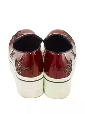 Stella McCartney Star-patch Platform Loafers - Red