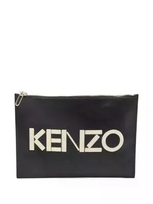 Kenzo Leather Zip Clutch