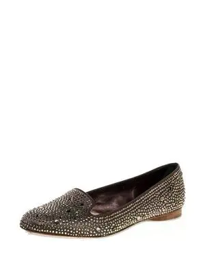 GINA Crystal-embellished Flat Shoes