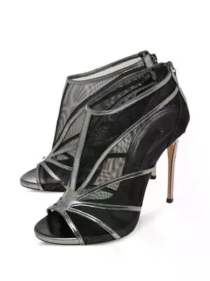 Casadei 115mm Mesh-panelled Stiletto Sandals