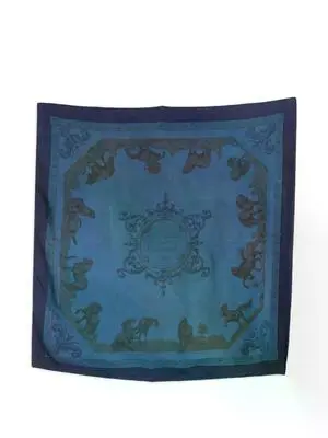 Hermès 2010 X Françoise Faconnet Scarf - Blue