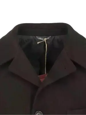 ROMEO GIGLI 1990s Striped Single-breasted Coat - Brown