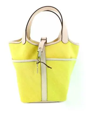 Hermès Cargo Picotin Lock Canvas Bucket Bag - Yellow
