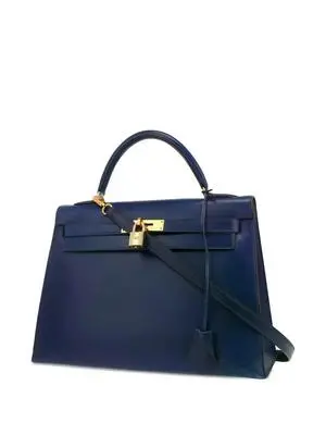 Hermès 1991 Kelly 32 Handbag - Blue