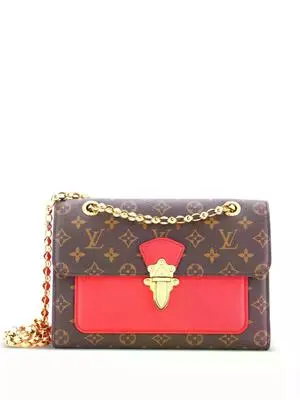 LOUIS VUITTON Victoire Handbag Monogram Canvas And Leather Shoulder Bag - Brown