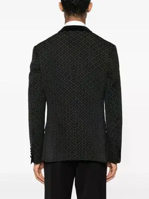 Dolce & Gabbana 2000s Shawl Lapels Jacquard Blazer - Black
