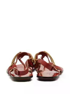 Gucci Leather Flat Sandals
