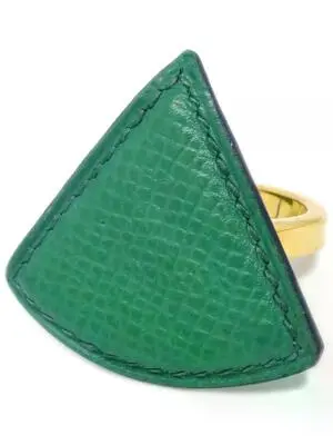 Hermès 1990-2000s Triangle Scarf Ring - Gold