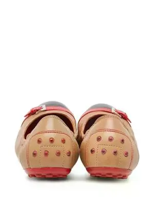 TOD'S Scrunch Ballet Flats - Brown