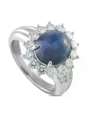 LB EXCLUSIVE Platinum, Diamond And Sapphire Ring - Silver