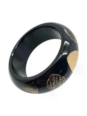 Dior 1990s Heart-print Bangle