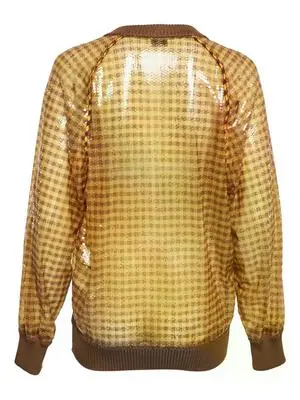 Fendi Sequin Gingham-pattern Sweatshirt