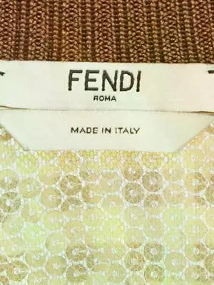 Fendi Sequin Gingham-pattern Sweatshirt