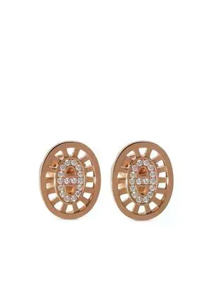 Hermès 18kt Rose Chaîne D'ancre Diamond Earrings - Gold