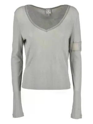 Just Cavalli V-neck Long Sleeve Top