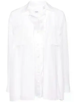 Burberry Logo-patch Layered Silk Shirt