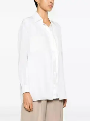 Burberry Logo-patch Layered Silk Shirt