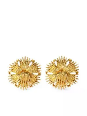 SUSAN CAPLAN 1980s Monet Clip-on Earrings - Gold