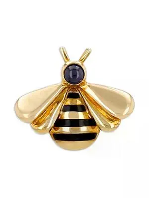 CARTIER 18k Yellow And Sapphire Bee Brooch - Gold