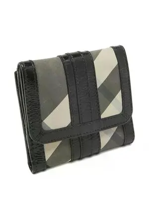 Burberry Patent Leather Check Wallet
