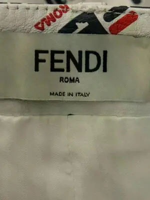 Fendi Logo-print Lambskin Skirt