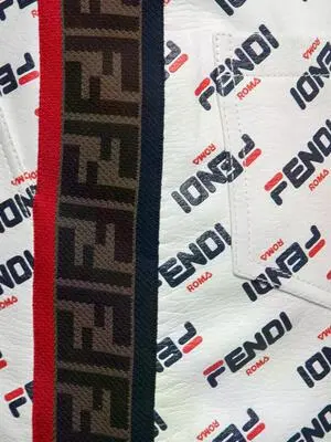 Fendi Logo-print Lambskin Skirt