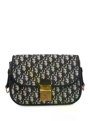 Dior 2018 Trotter Flap Shoulder Bag - Blue