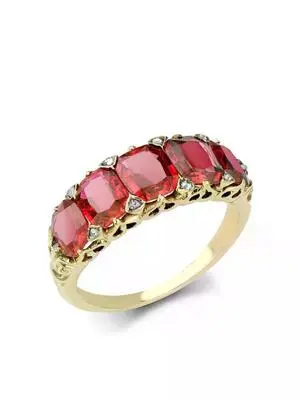 PRAGNELL 18kt Yellow Victorian Burmese Ruby Ring
