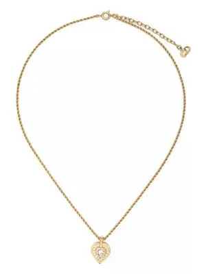 Dior 2000s Heart Pendant Chain Necklace