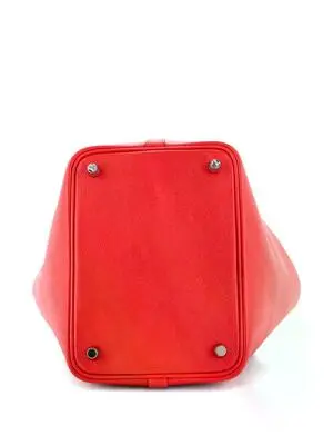 Hermès Picotin Lock Tressage Epsom Pm Bucket Bag - Red