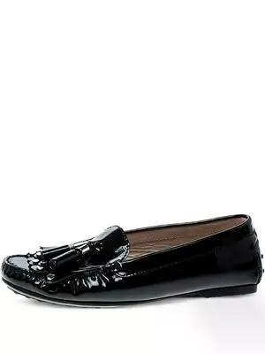 TOD'S Vintage Tassel Loafers - Black