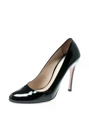 Prada 110mm Patent Leather Round Toe Pumps