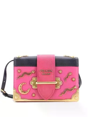 Prada Cahier Embellished Leather Small Crossbody Bag