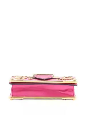 Prada Cahier Embellished Leather Small Crossbody Bag