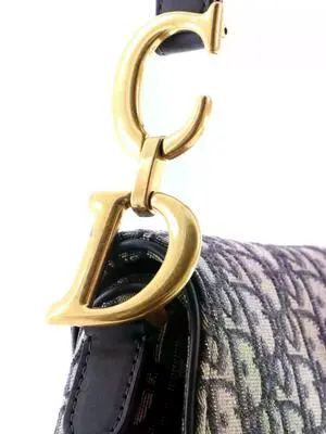 Dior Saddle Handbag Oblique Canvas Medium Shoulder Bag - Blue