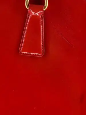 Prada Promenade Vernice Saffiano Leather Satchel - Red