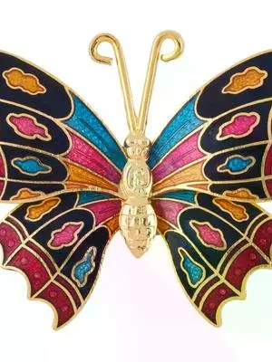 SUSAN CAPLAN 1980s Butterfly-shaped Brooch - Gold