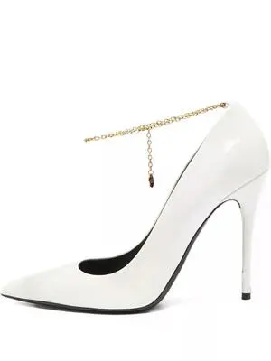 TOM FORD 115mm Leather Heeled Pumps - White