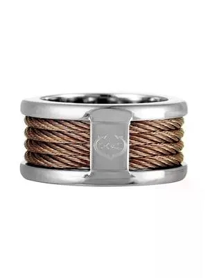 CHARRIOL Cable-design Ring - Brown