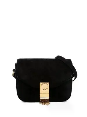 Celine Small Suede Pampille C Bag - Black